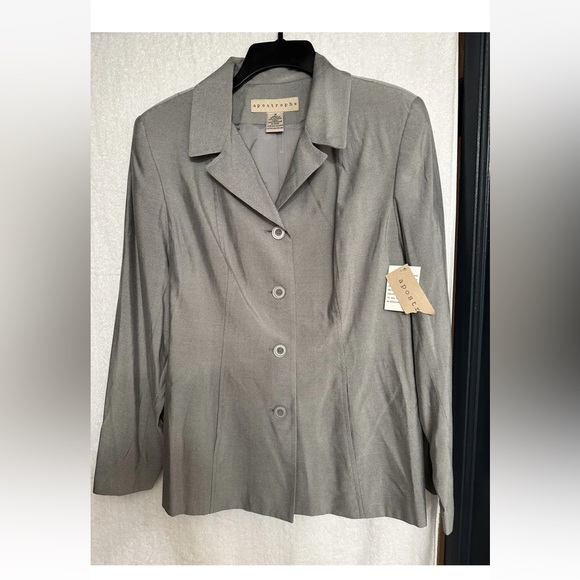 Apostrophe | Jackets & Coats | Apostrophe Womens Gray Long Career ...